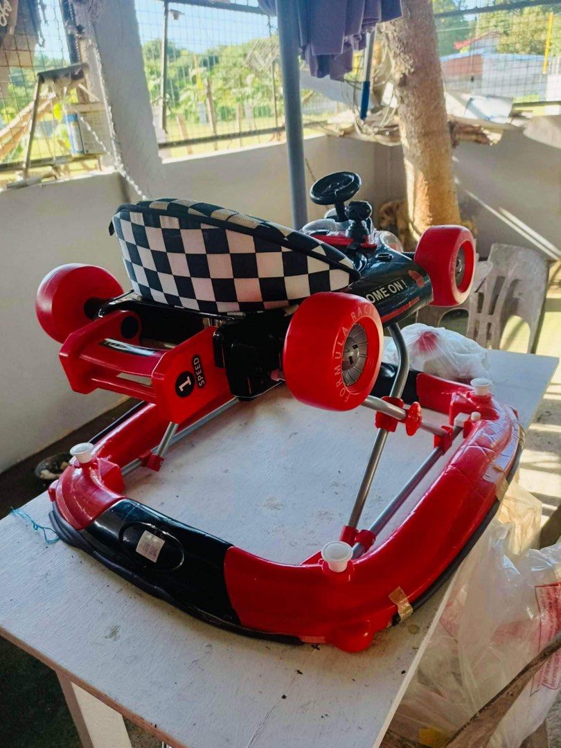 Baby Walker racing car design for boy on Carousell