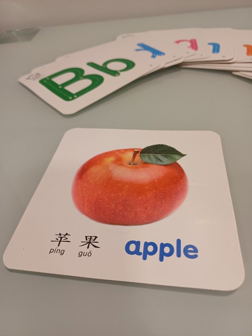 Bilingual Alphabet Flash Cards, Hobbies & Toys, Toys & Games on Carousell