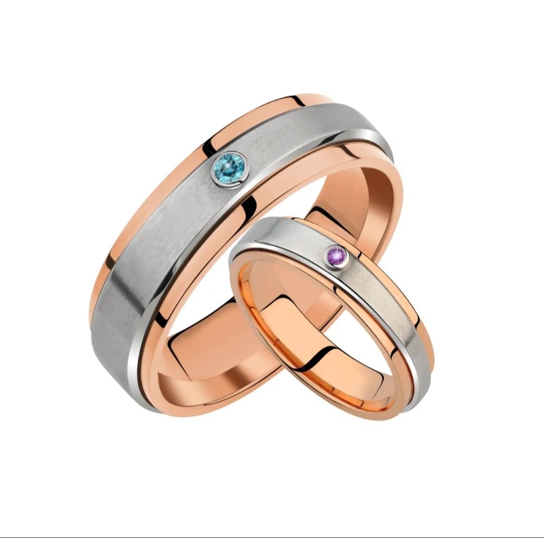 Birthstone Couple Rings, Women's Fashion, Jewelry & Organisers, Rings ...