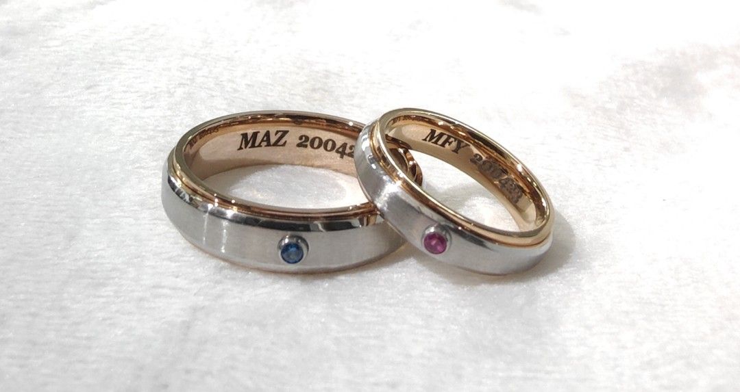 Birthstone Couple Rings, Women's Fashion, Jewelry & Organisers, Rings ...