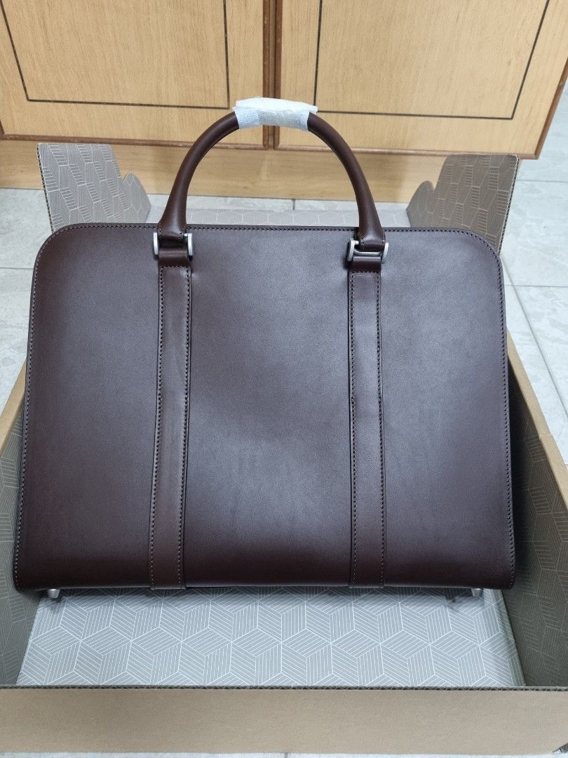 Carl Friedrik Palissy Slim Leather Briefcase, Men's Fashion, Bags ...