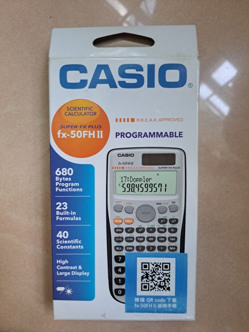 Casio Fx-50FH II計數機, 興趣及遊戲, 書本 & 文具, 教科書 - Carousell