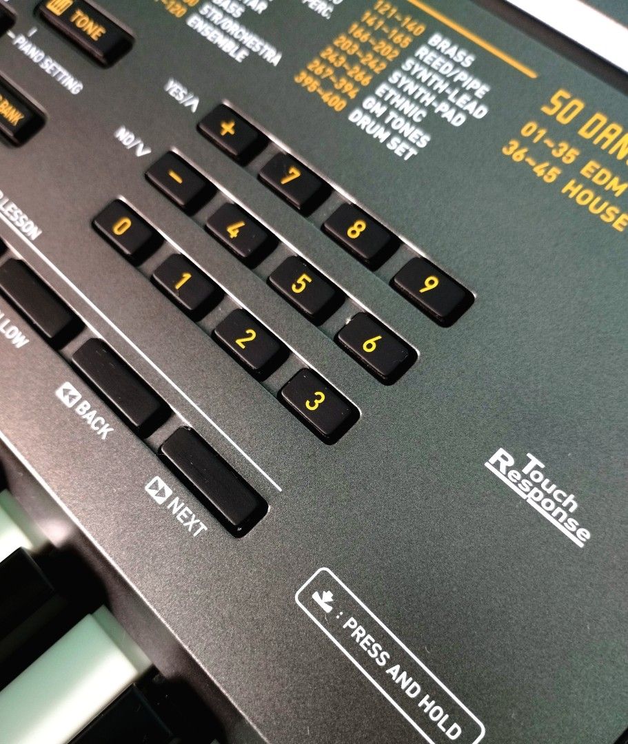 Casio piano keyboard with Touch Response and Lighted Keys features ...