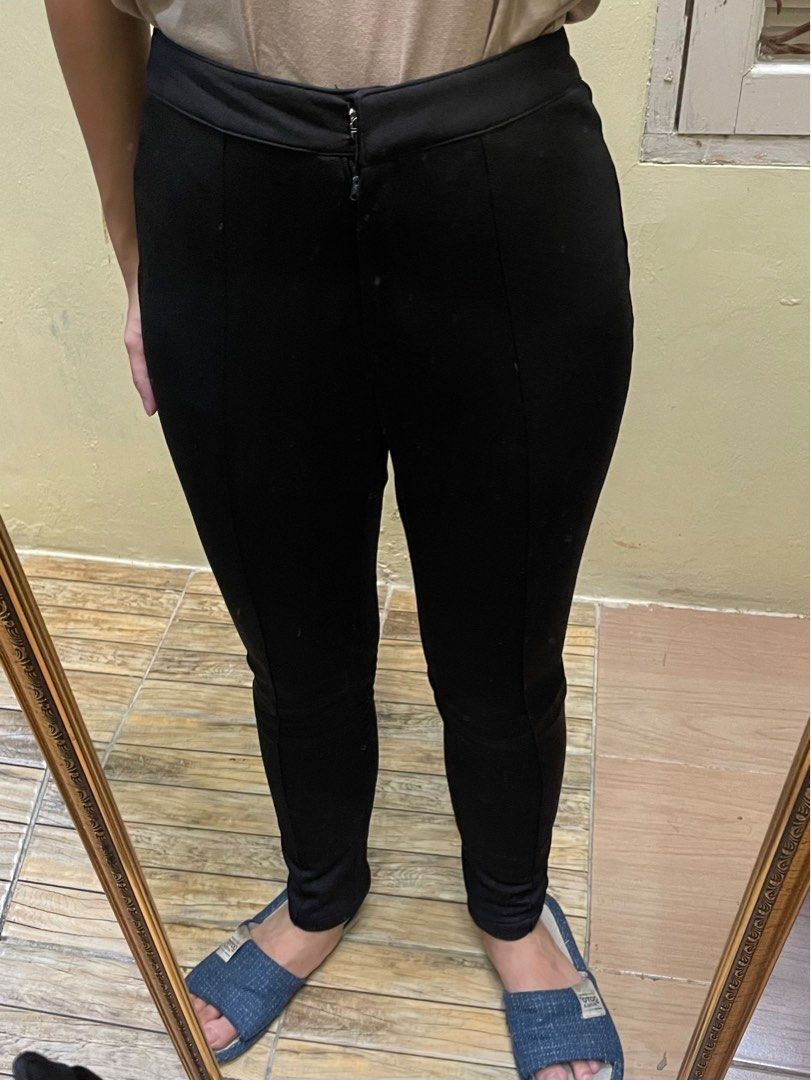 celana bahan hitam tulang, Fesyen Wanita, Pakaian Wanita, Bawahan di ...