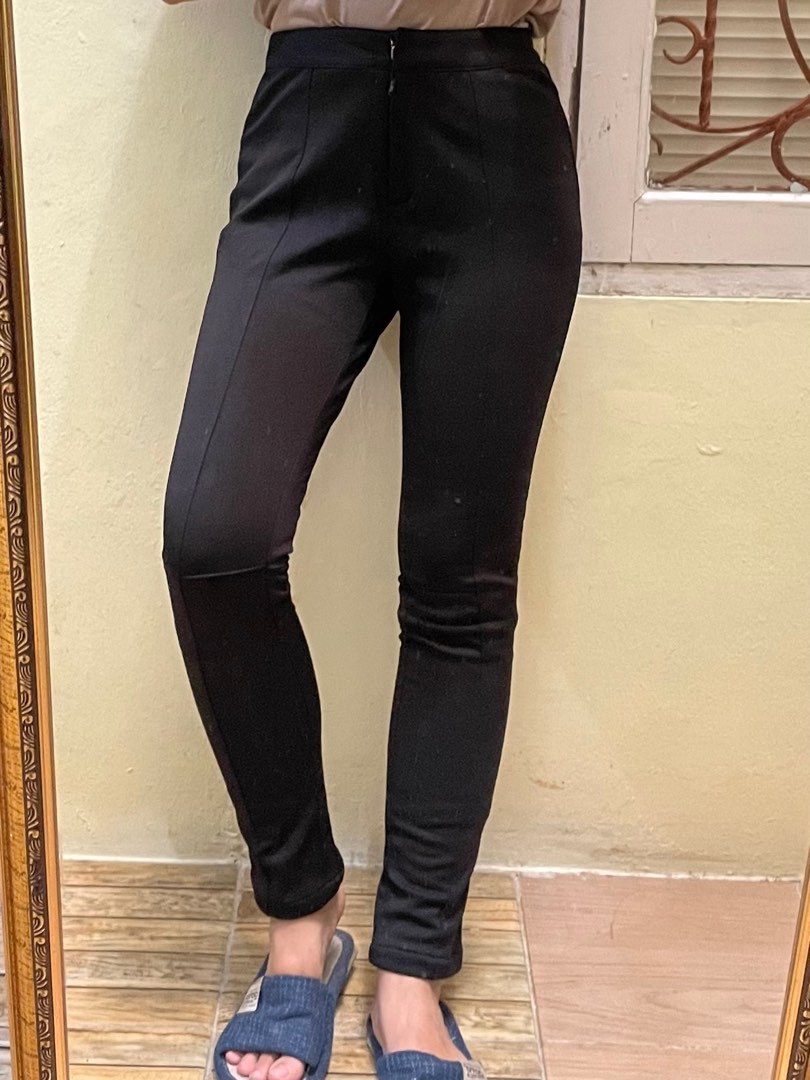 celana bahan hitam tulang, Fesyen Wanita, Pakaian Wanita, Bawahan di ...