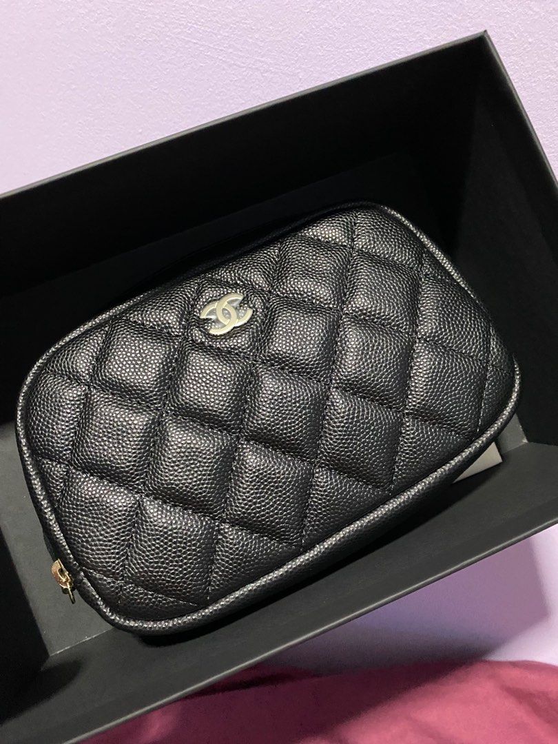 Chanel cosmetic pouch, Luxury, Bags & Wallets on Carousell
