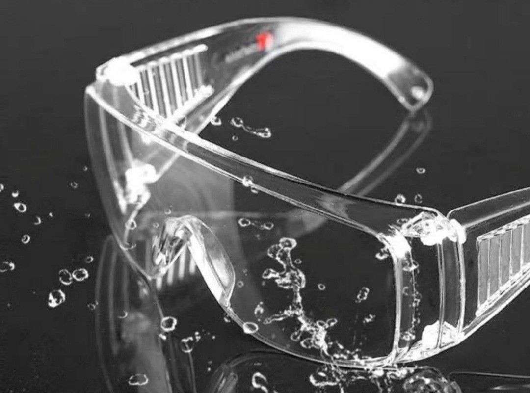 Clear Transparent Safety Lab Goggle Spectacle Eye Shield Glass, Health ...