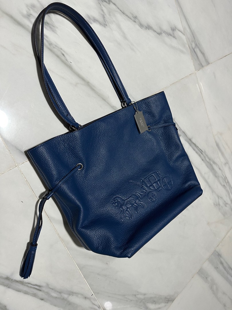 COACH Andy Tote Bag in Cobalt Blue, Luxury, Bags & Wallets on Carousell