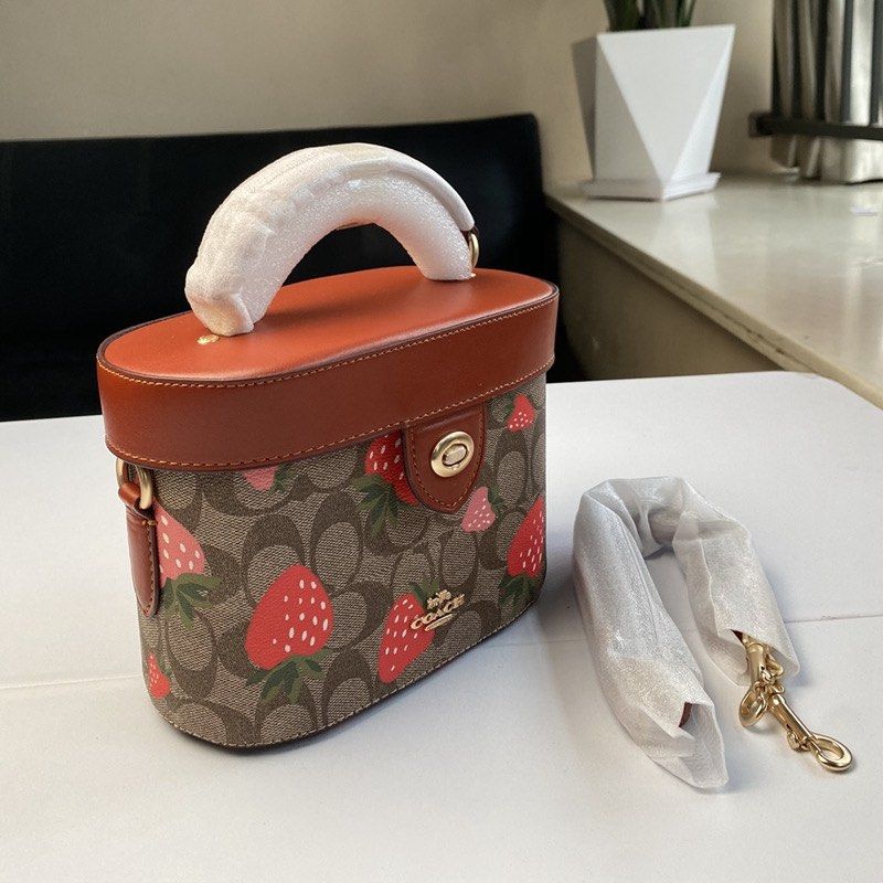 Coach Kay Crossbody Bag in Signature Canvas with Wild Strawberry Print ...