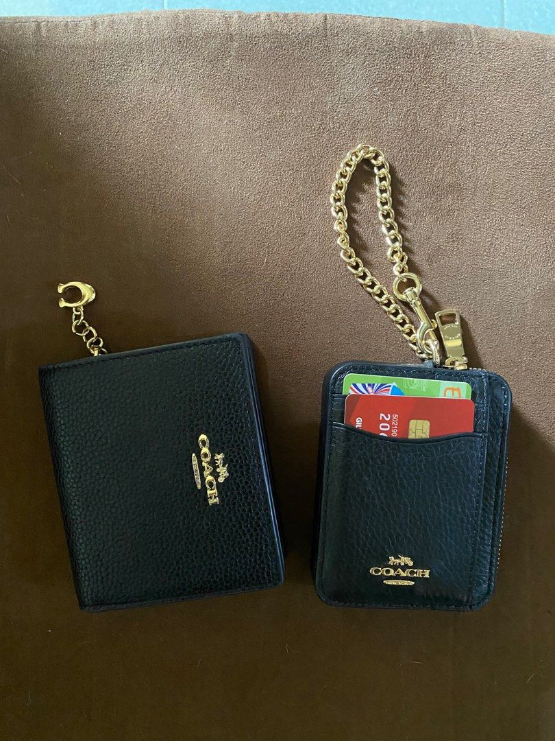 Coach Zip Card Case Wallet, Luxury, Bags & Wallets on Carousell