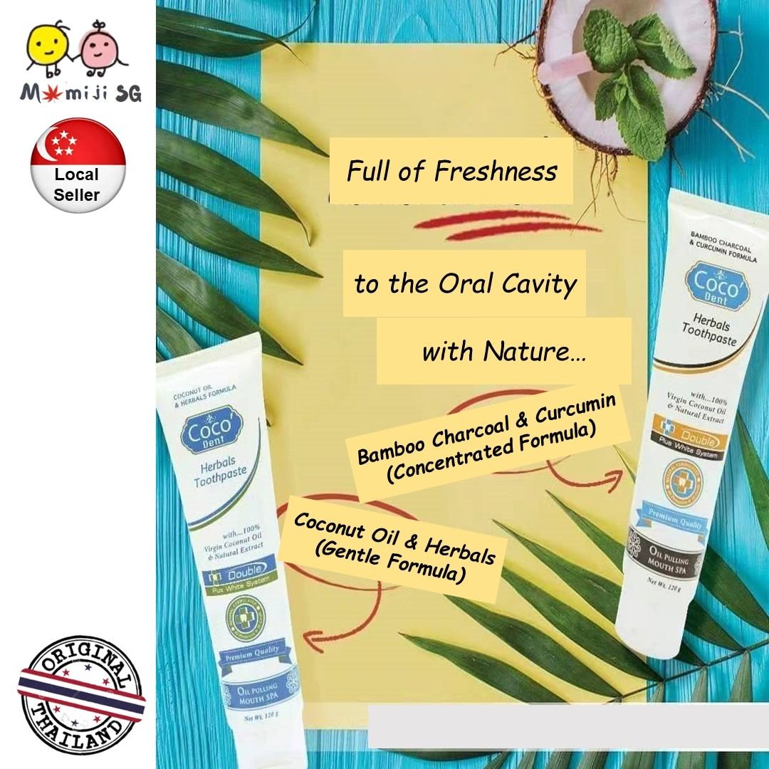 Coco' Dent Herbals Toothpaste (120g) Oil Pulling Mouth Spa, Beauty ...