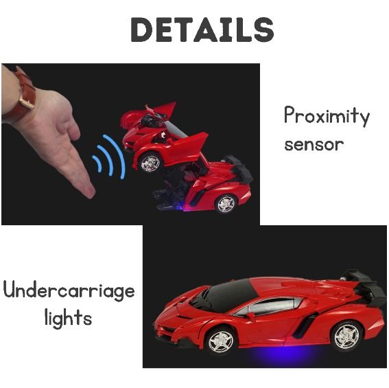 Cool Transformers remote control car with proximity sensor opening and ...