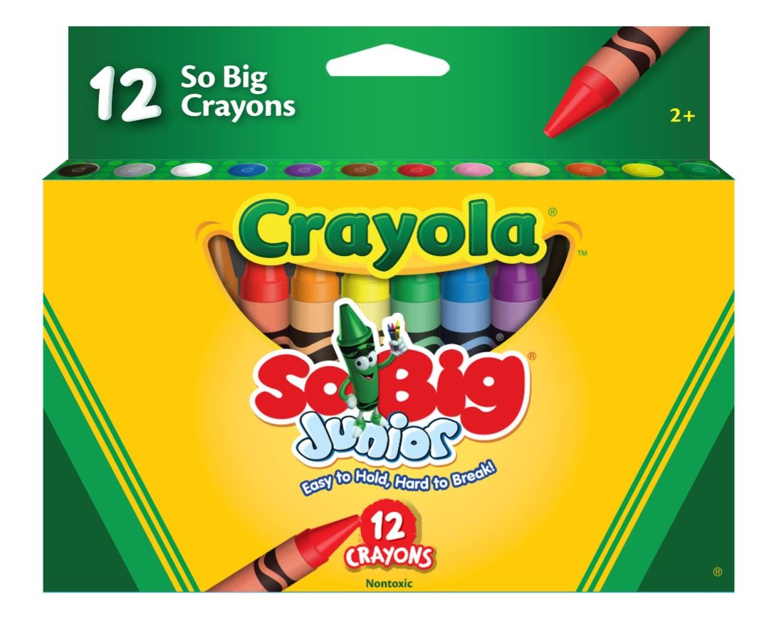 Crayola So Big Junior 12 Crayons | Crayon | School Suplies, Hobbies ...