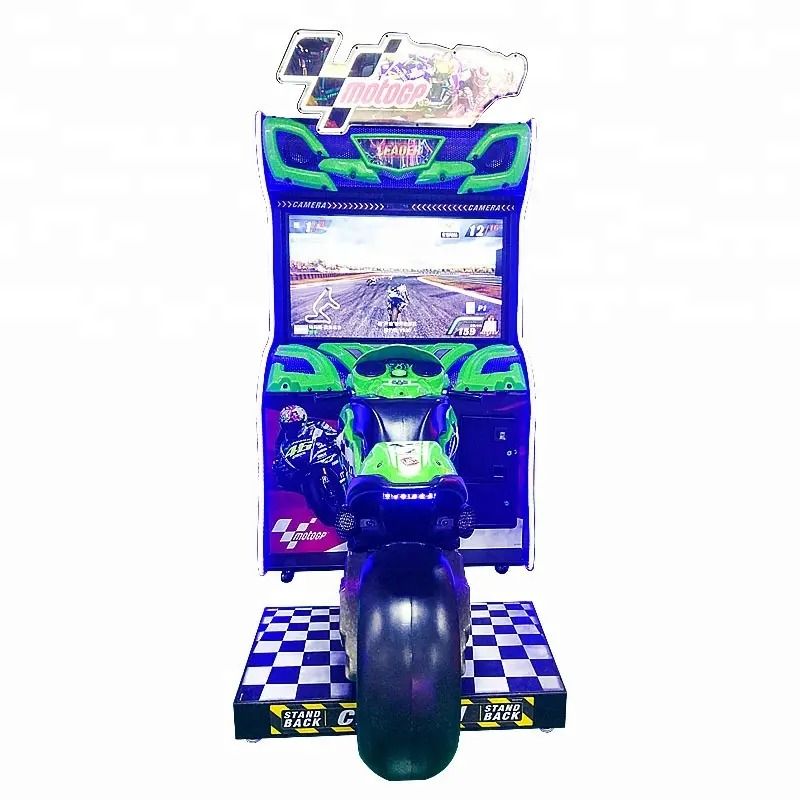Crazy arcade motorcycle bike game coin operated moto GP simulator ...