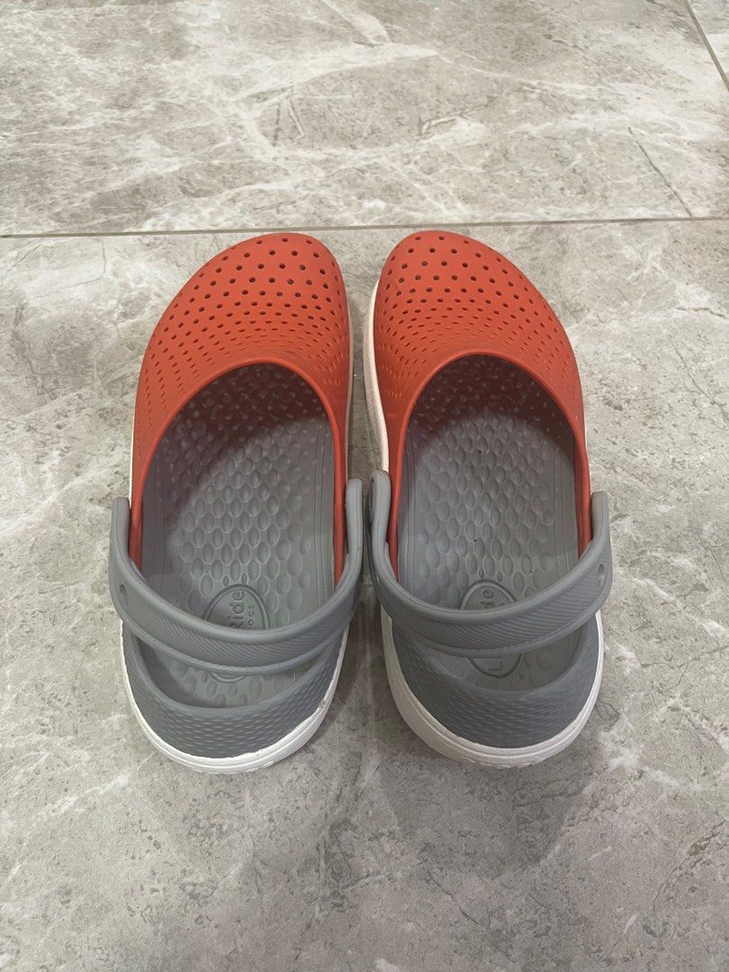 Crocs LiteRide (Orange) J1, Babies & Kids, Babies & Kids Fashion on ...