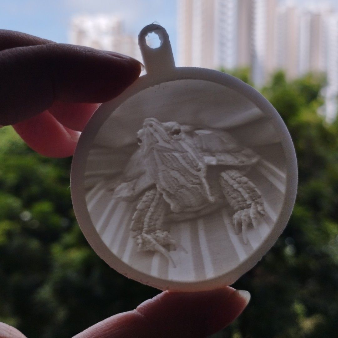Custom 3D printed lithophane keychain photo pets gift couples friend ...