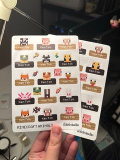 Custom Minecraft sticker sheet, Hobbies & Toys, Memorabilia ...
