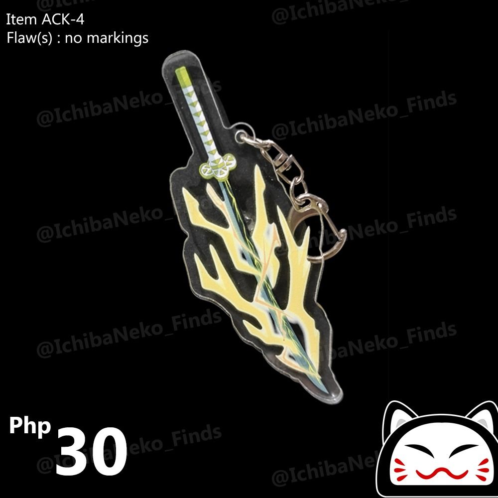 Demon Slayer Zenitsu Sword Acrylic Keychain on Carousell