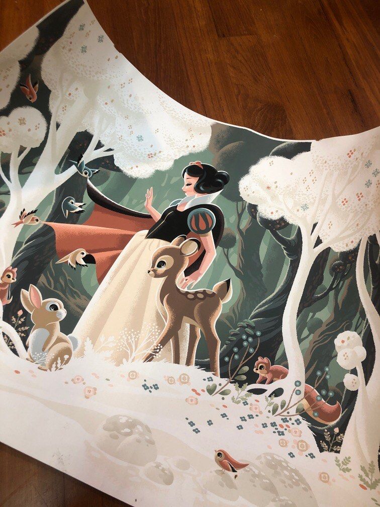 Disney snow white art print poster, Furniture & Home Living, Home Decor ...