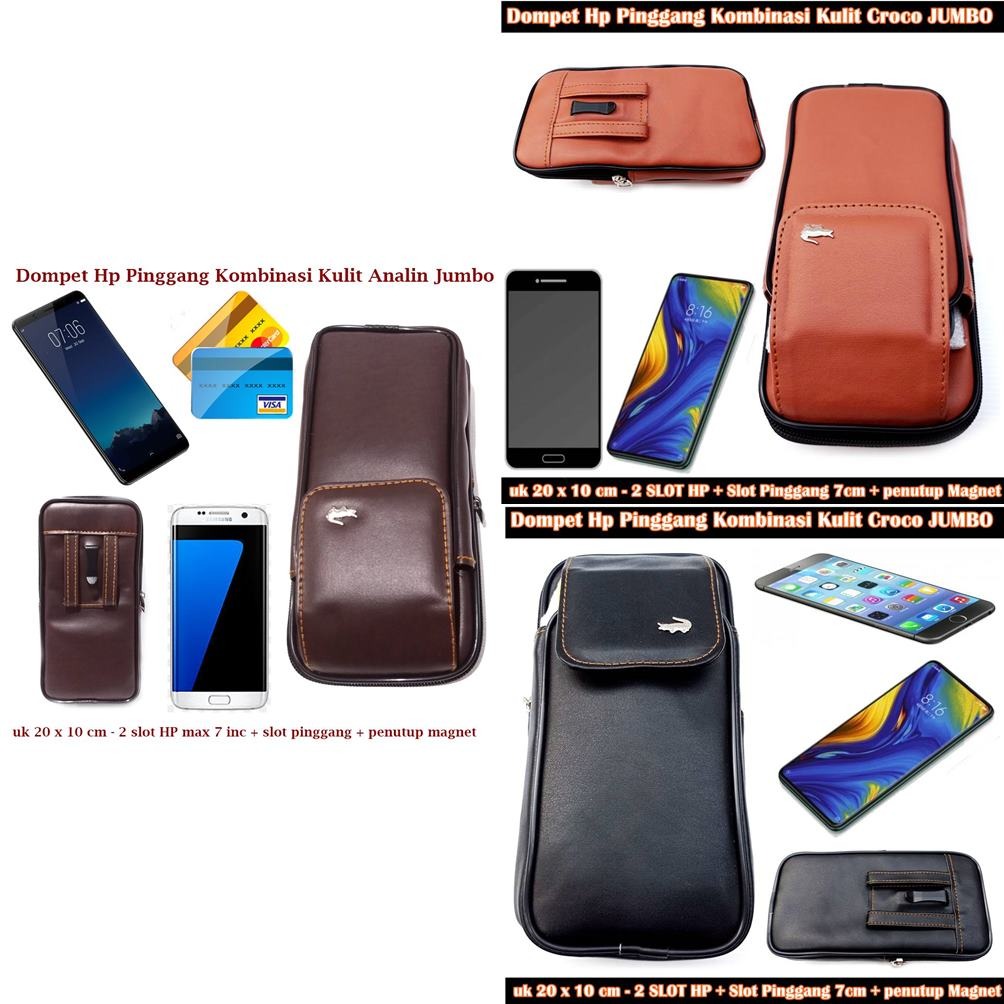 Dompet Kulit 2 Hp Pria Kombinasi Jumbo Kulit Analin Coffee, Fesyen Pria ...