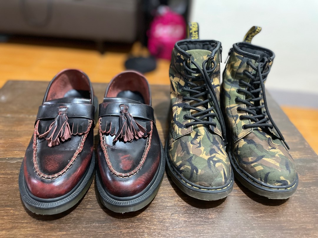 Dr. Martens Adrian and Delaney (Camou) UK3, Women's Fashion, Footwear ...