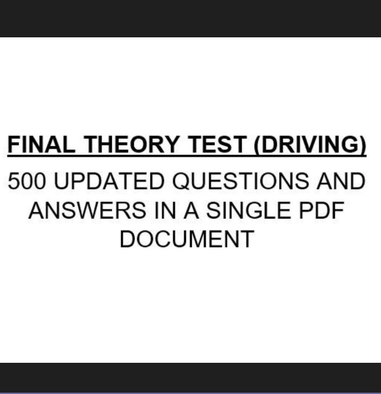 DRIVING FINAL THEORY TEST (FTT) 500 Q&As, Hobbies & Toys, Books ...