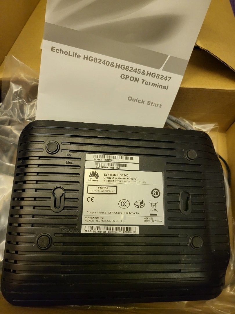 EchoLife HG8240, Computers & Tech, Parts & Accessories, Networking on ...