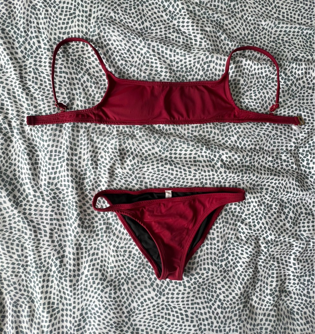 Eighth Mermaid Swimsuit - Wine, Women's Fashion, Swimwear, Bikinis ...