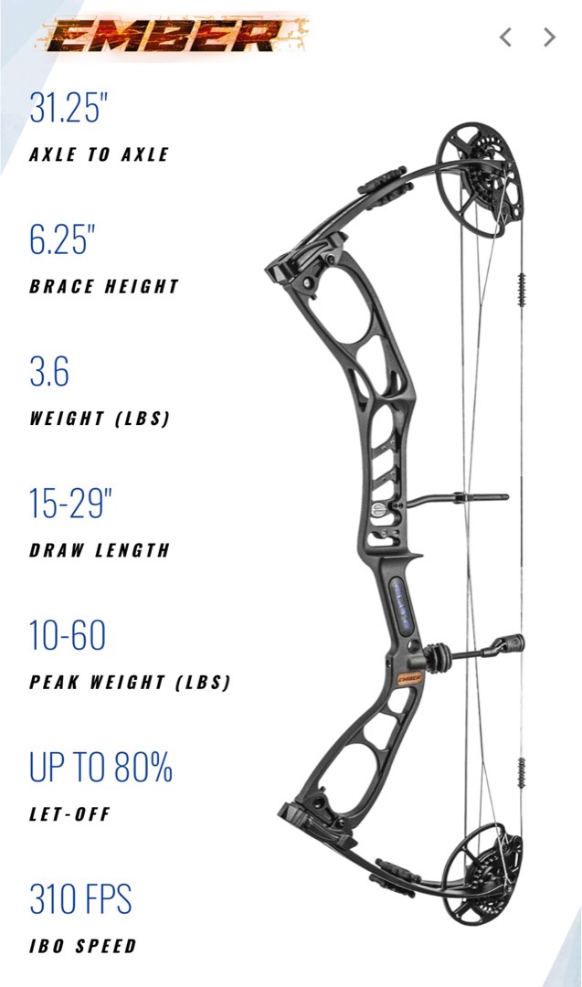 Elite Ember Compound Bow, Sports Equipment, Other Sports Equipment and ...