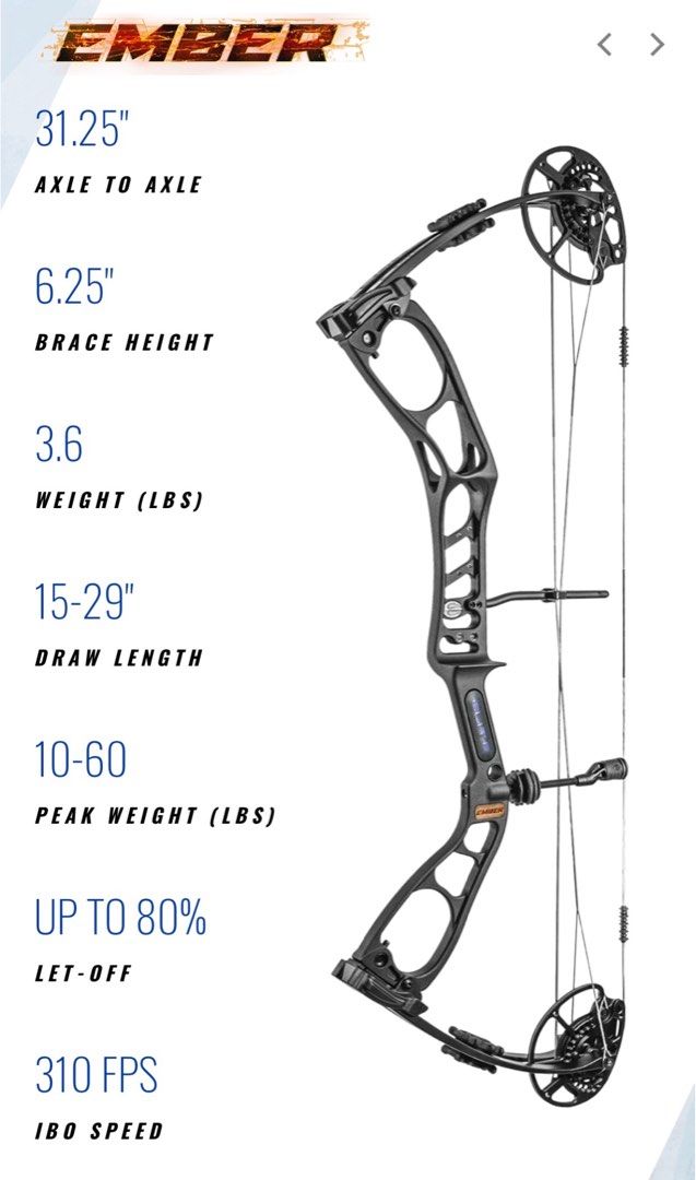 Elite Ember Compound Bow, Sports Equipment, Other Sports Equipment and ...