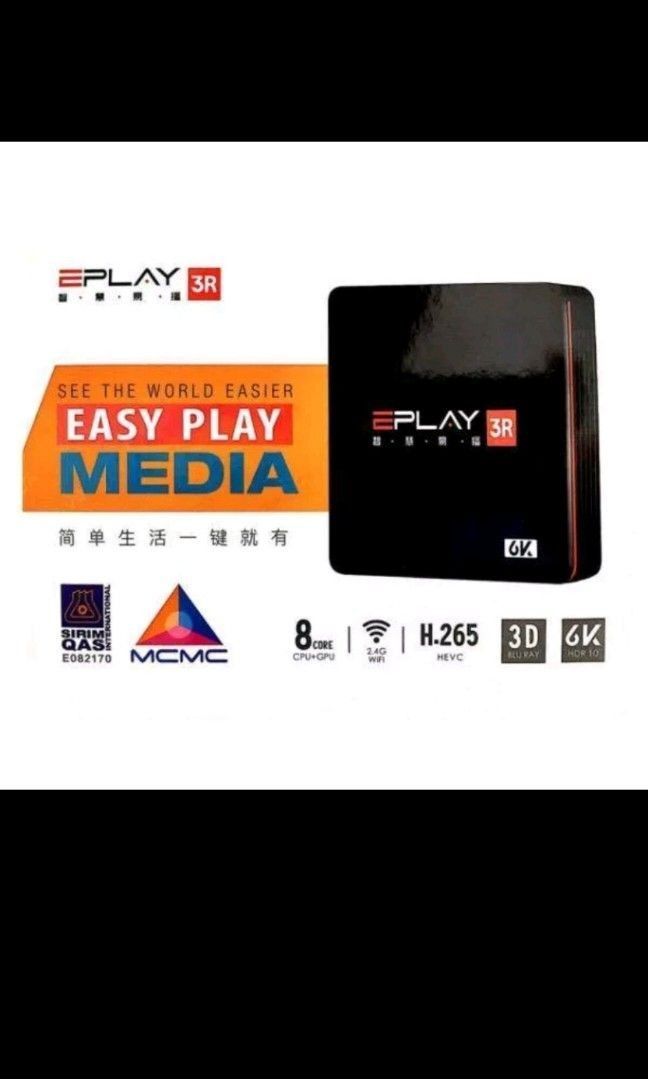 TV BOX EPLAY 6G Media Player 2+32GB 2.4G/5G Wifi, TV & Home Appliances ...