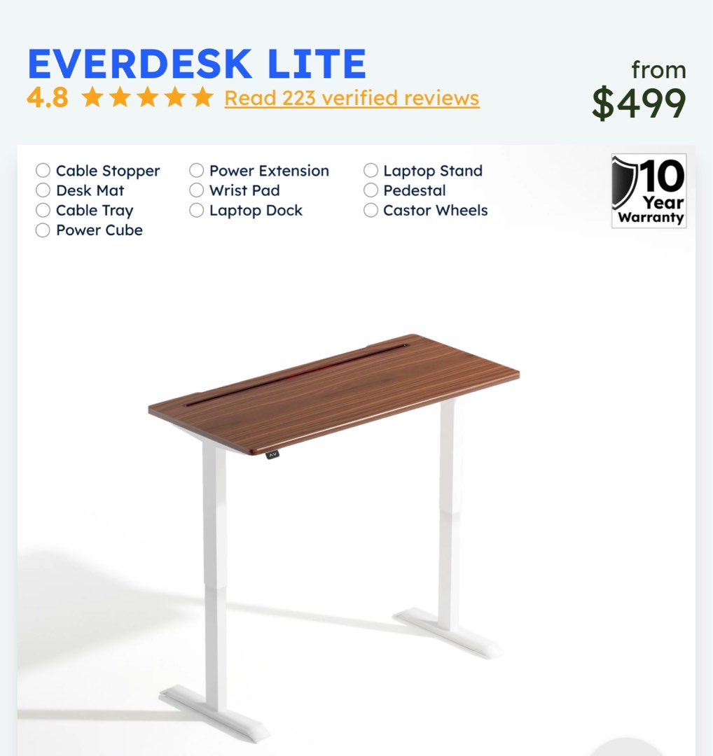 Everdesk Lite, Furniture & Home Living, Furniture, Tables & Sets on ...
