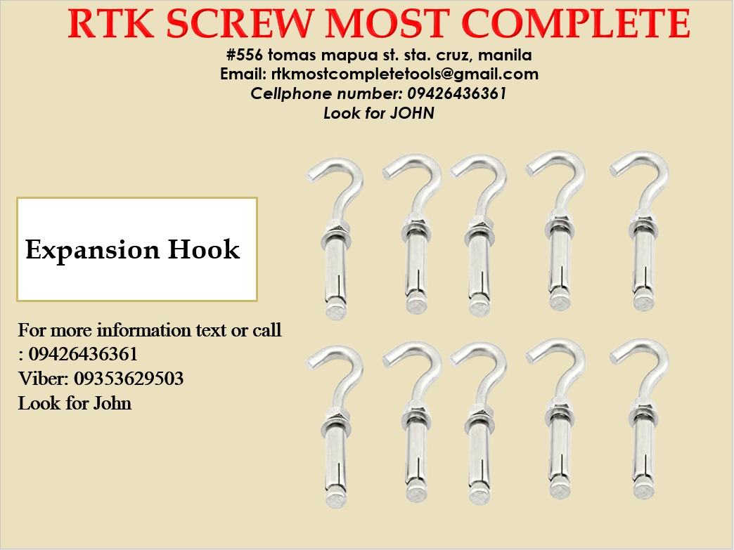 Expansion Hook 3/8, Commercial & Industrial, Construction Tools ...