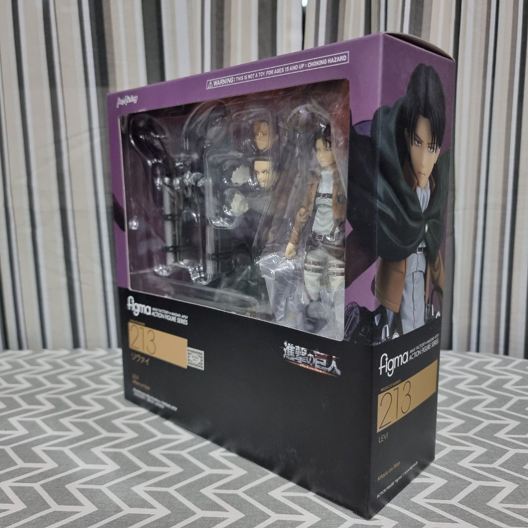 Figma Attack on Titans Levi 213 & Mikasa Ackerman 203(Sold), Hobbies ...