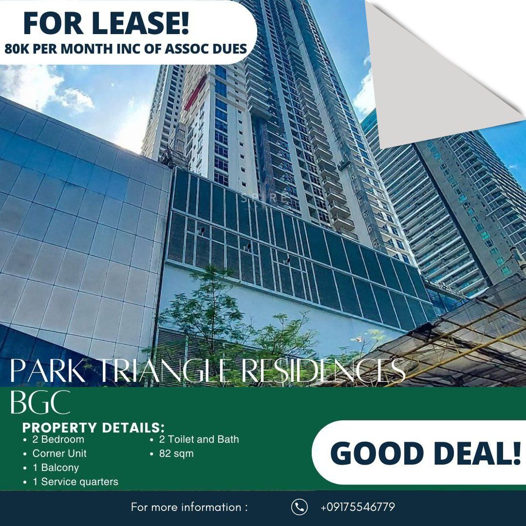 For lease: Park Triangle Residences BGC, Property, Rentals, Apartments ...