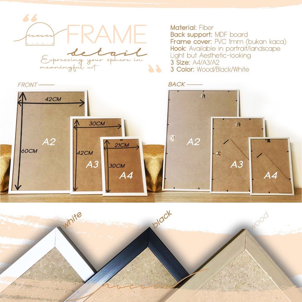 Frame kalimah Allah Muhammad SAIZ A2, Furniture & Home Living, Home ...