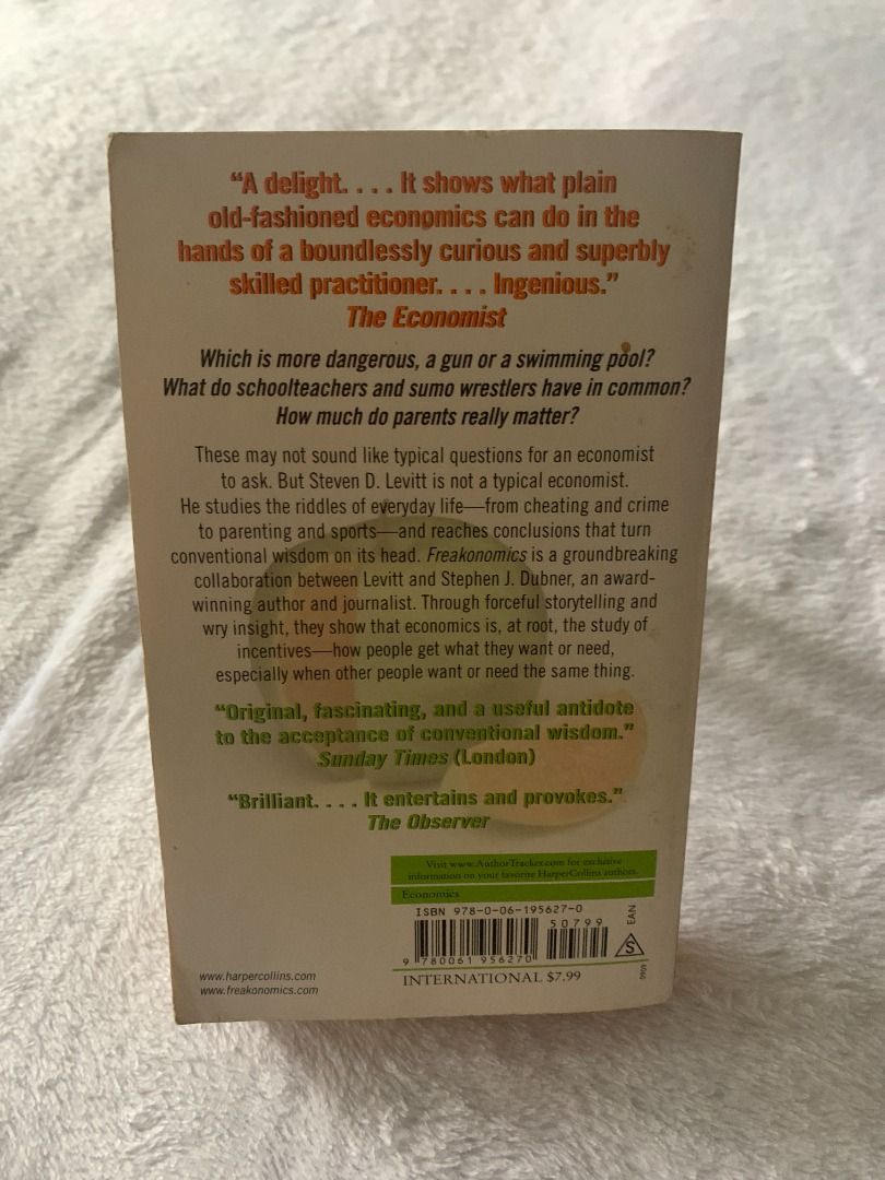 Freakonomics by Steven D. Levitt and Stephen J. Dubner, Hobbies & Toys ...