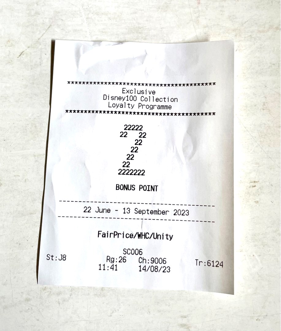 Free 2 points NTUC Bonus Point for Exclusive Disney100 Collection ...