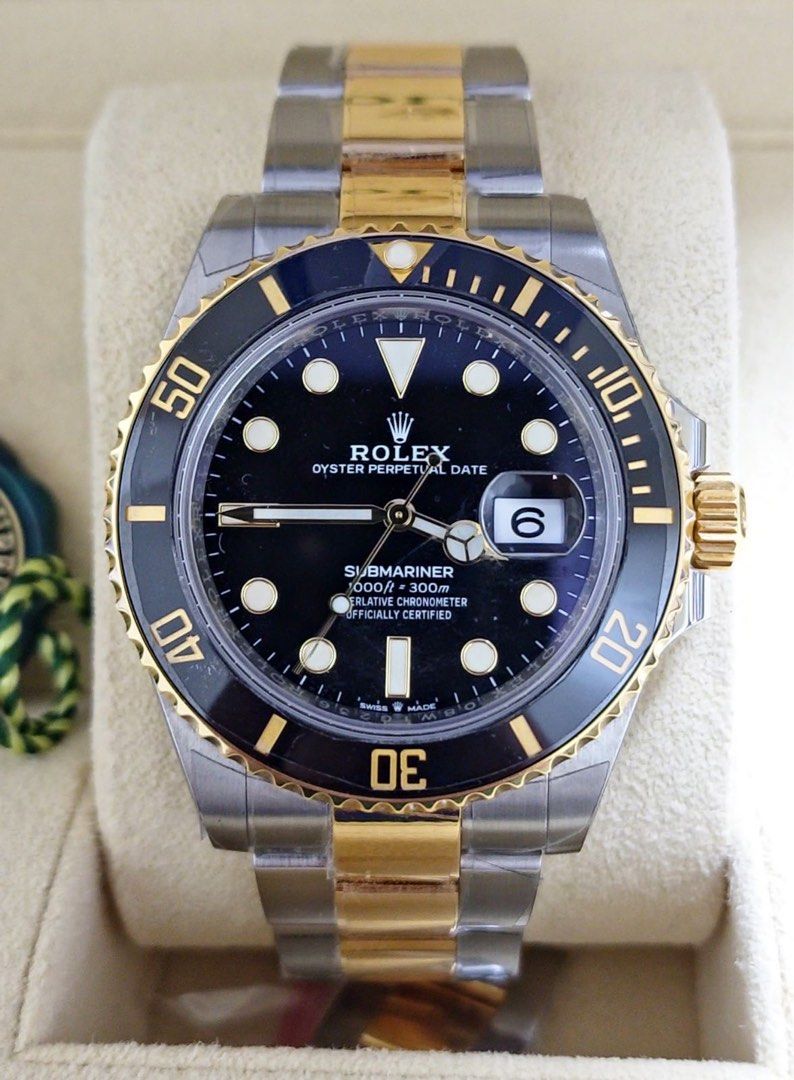 F/S/T ROLEX Submariner Date in Two Tone Yellow Gold and Oystersteel in ...