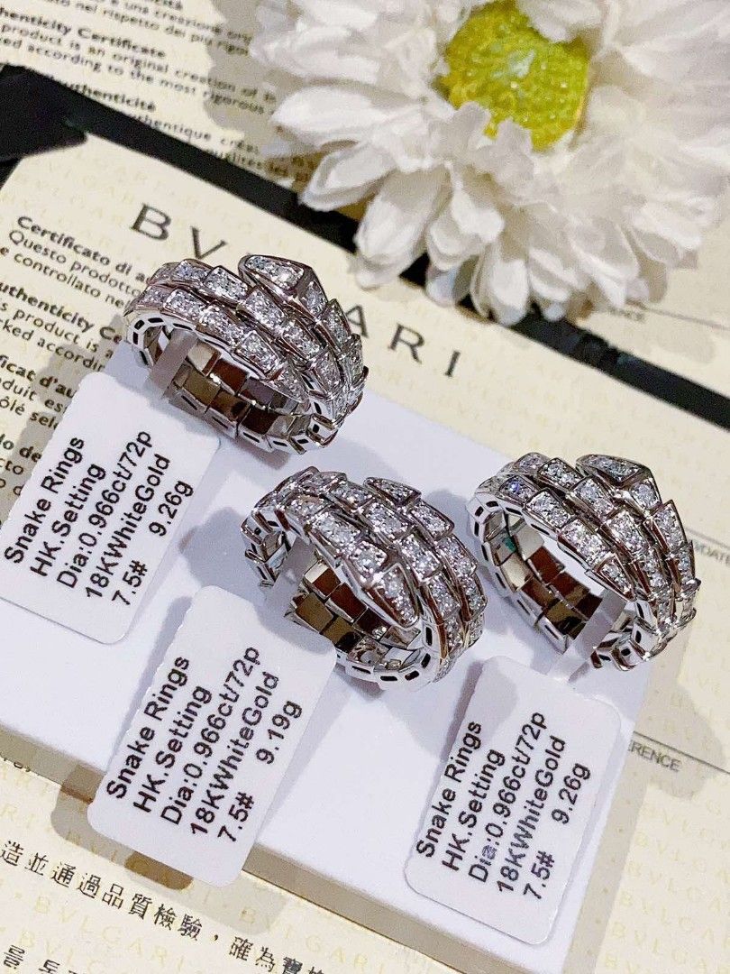 Full paved diamond 3loop ring 18k gold hks, Women's Fashion, Jewelry ...