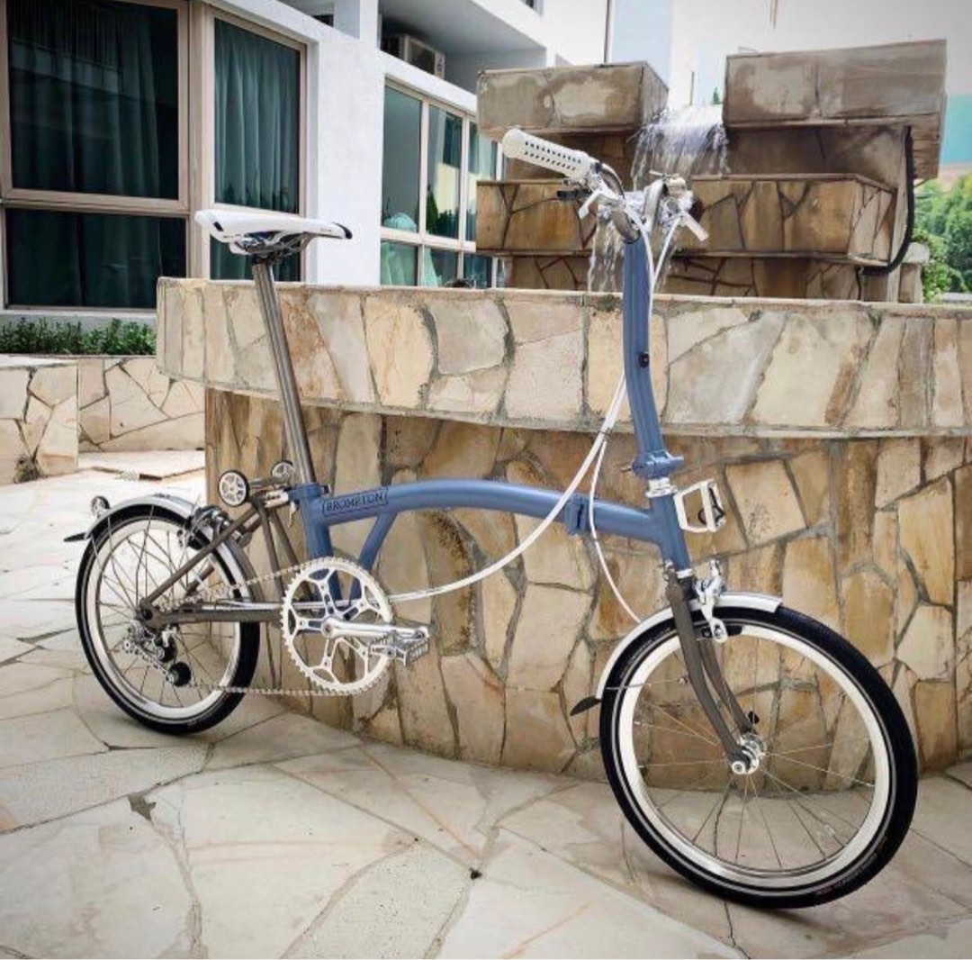 fully mod Brompton M6L cloud blue super light, Sports Equipment ...