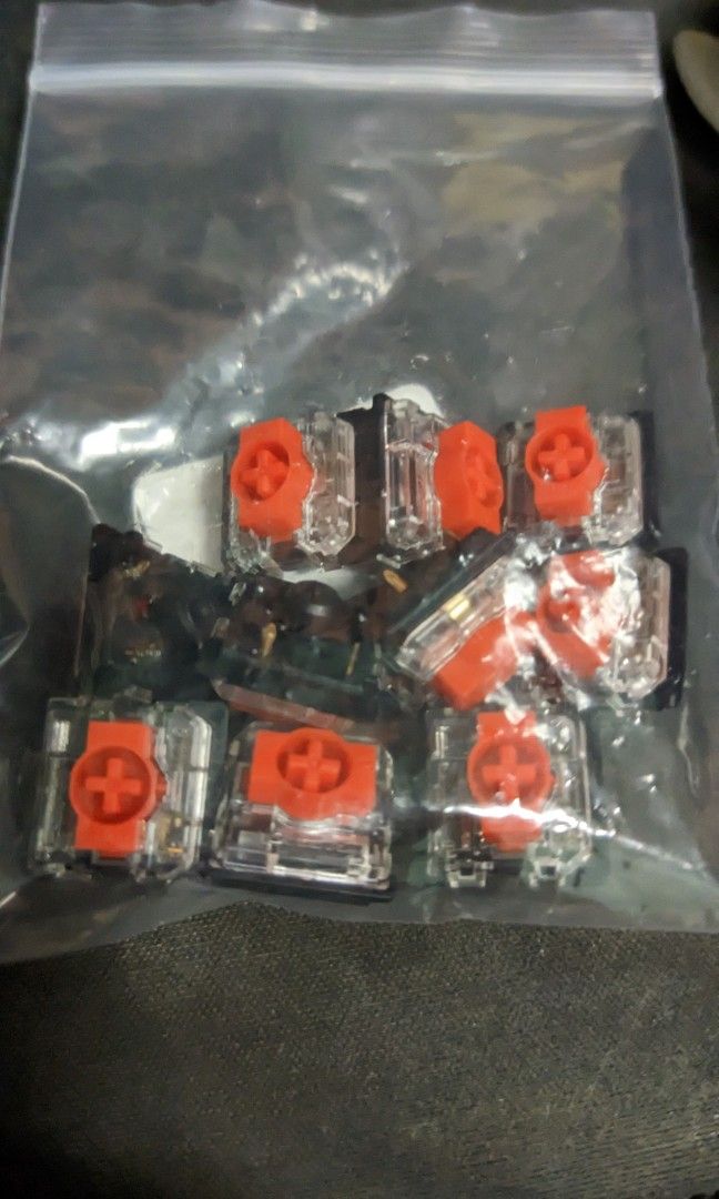10 pcs Gateron mechanical low profile key red switch, Computers & Tech ...