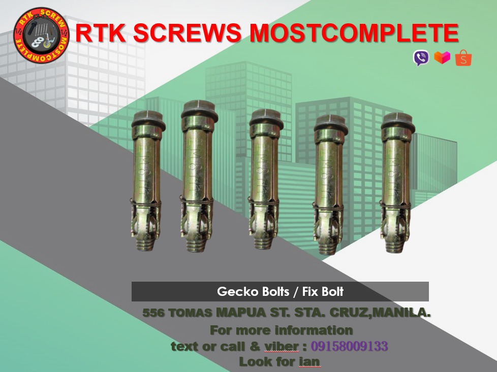 Gecko Bolts / Fix Bolt 12*90mm on Carousell