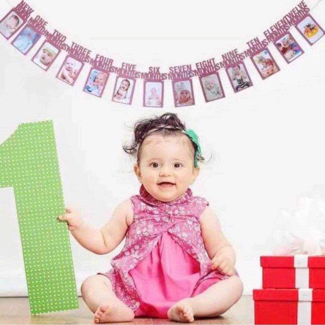 Generic milestone photo banner bunting - party deco, Hobbies & Toys ...