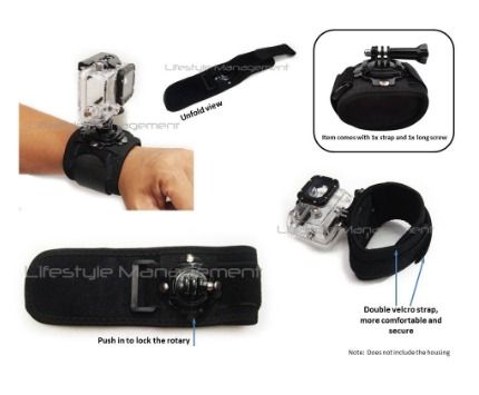 GoPro Body Chest Wrist Vented Helmet Head Shoulder Strap Handle Mount ...