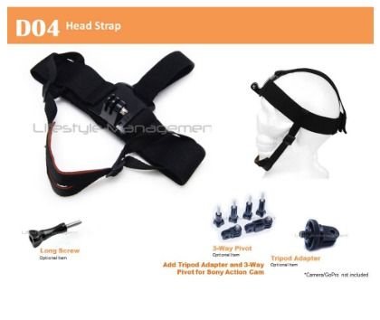 GoPro Body Chest Wrist Vented Helmet Head Shoulder Strap Handle Mount ...