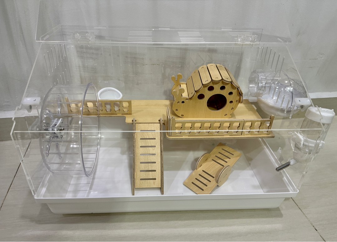 Hamster Acrylic Cage Full Set, Pet Supplies, Homes & Other Pet ...
