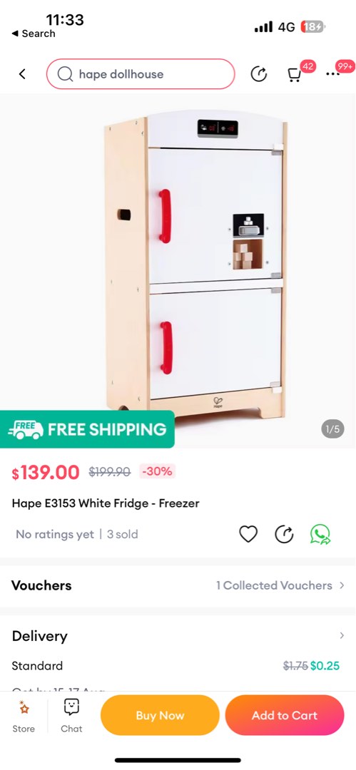Hape stove and fridge, Babies & Kids, Infant Playtime on Carousell