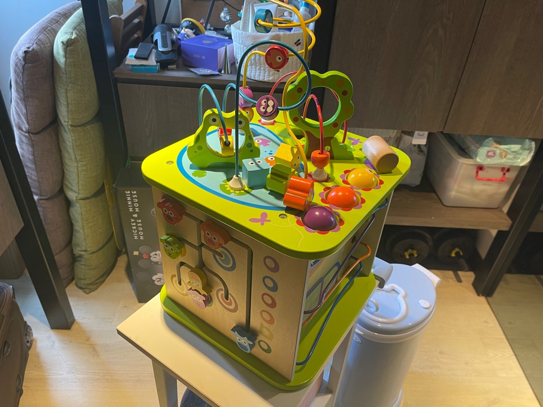 Hape wooden busy box, Babies & Kids, Infant Playtime on Carousell