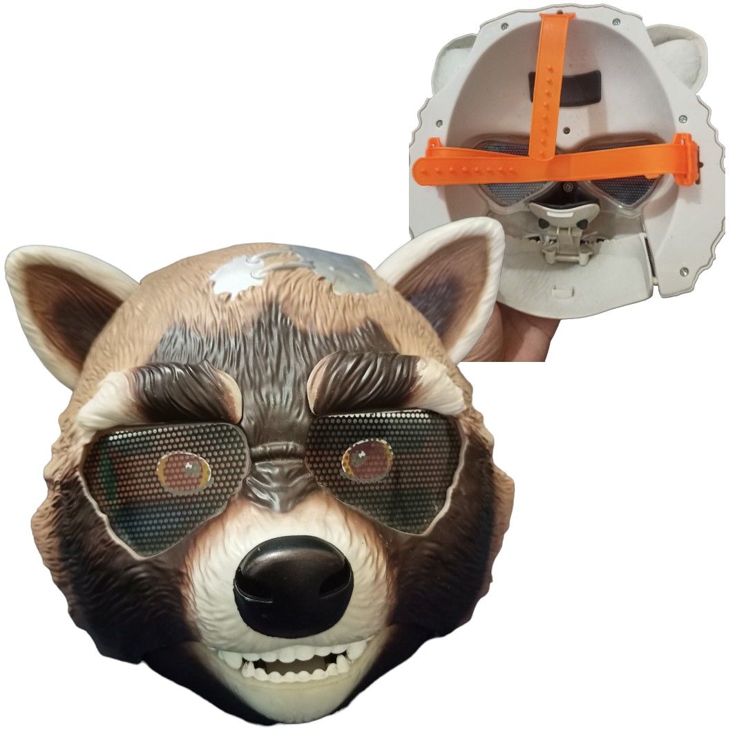 Hasbro marvel guardians of galaxy rocket mask moving mouth ears and eye ...